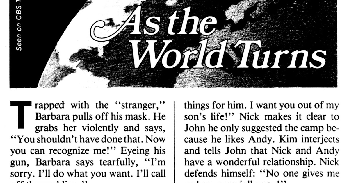 As The World Turns: Recap - October 14, 1980 (SOD)