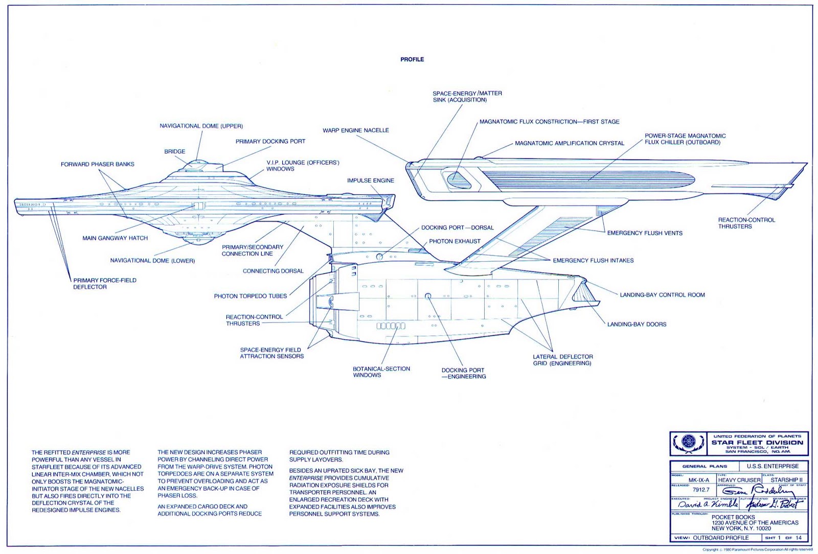 The Dork Review: Rob's Room: Enterprise NCC-1701 Cross Sections ...