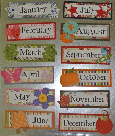 Paper Cottage: Magnetic Calendar Headers