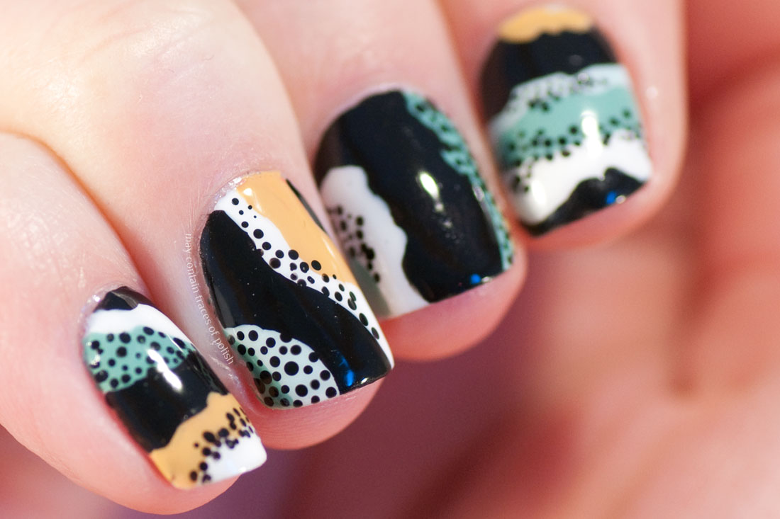 Abstract Pattern Nail Art - May contain traces of polish
