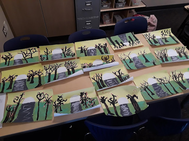 The Colbert Clan: 3rd Grade Art A Spring Path