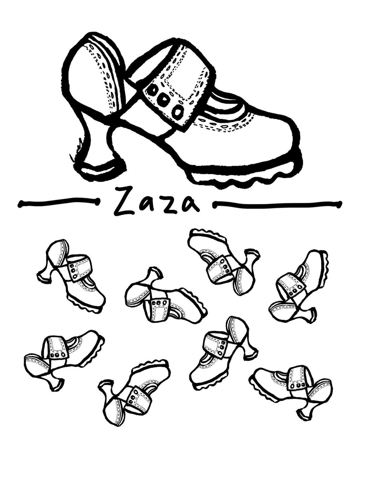 pattern recognition: Fluevog Coloring Pages -- FREE DOWNLOADS!