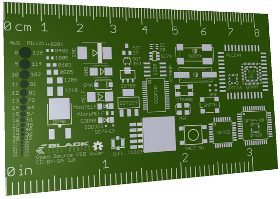 Bricotronika: Open Source PCB Ruler v1.0