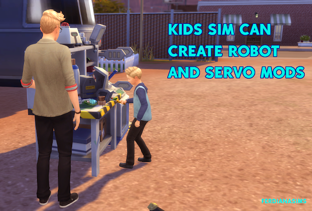 Kids Sim Can create Robot and Servo Mods ~ Cepzid Sims