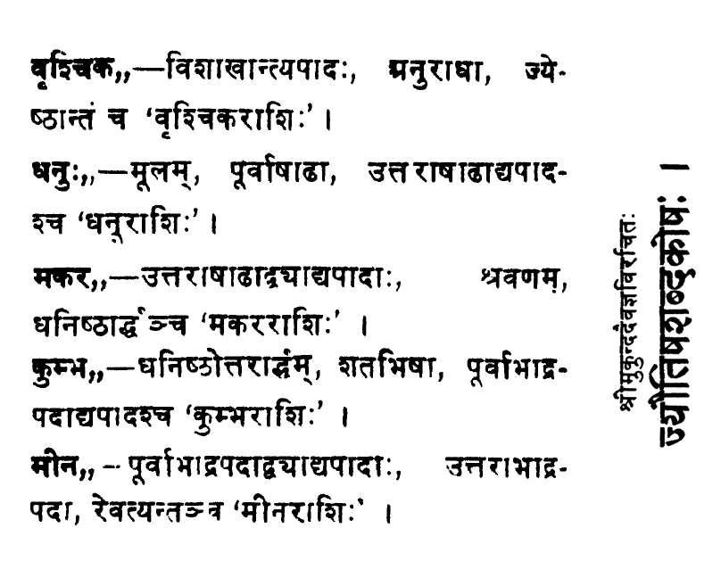 Hindu Astrology: Parashara: Charts and Tables