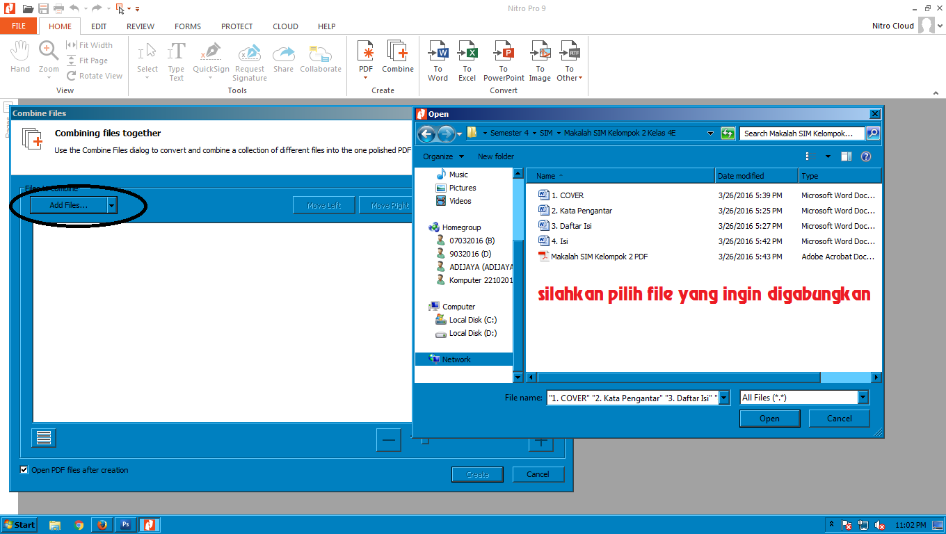 Cara Menggabungkan Banyak File PDF Dengan Program Nitro Pro 7 ...