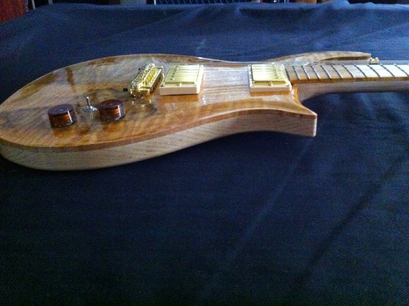 Jim's page: Very Thin Electric Guitar - Maple and Pecan