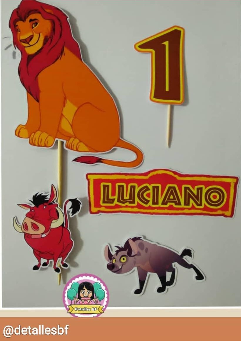 Topper El Rey León Luciano 1 - Mis Toppers Tus Toppers