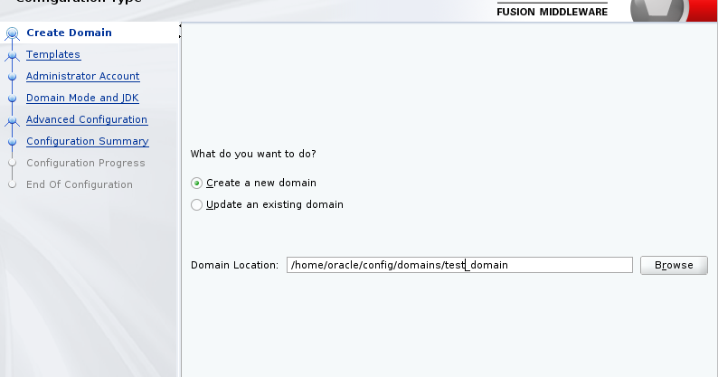 Creating Weblogic Domain For Weblogic Server Oraclenext Solution To Your Oracle Problems