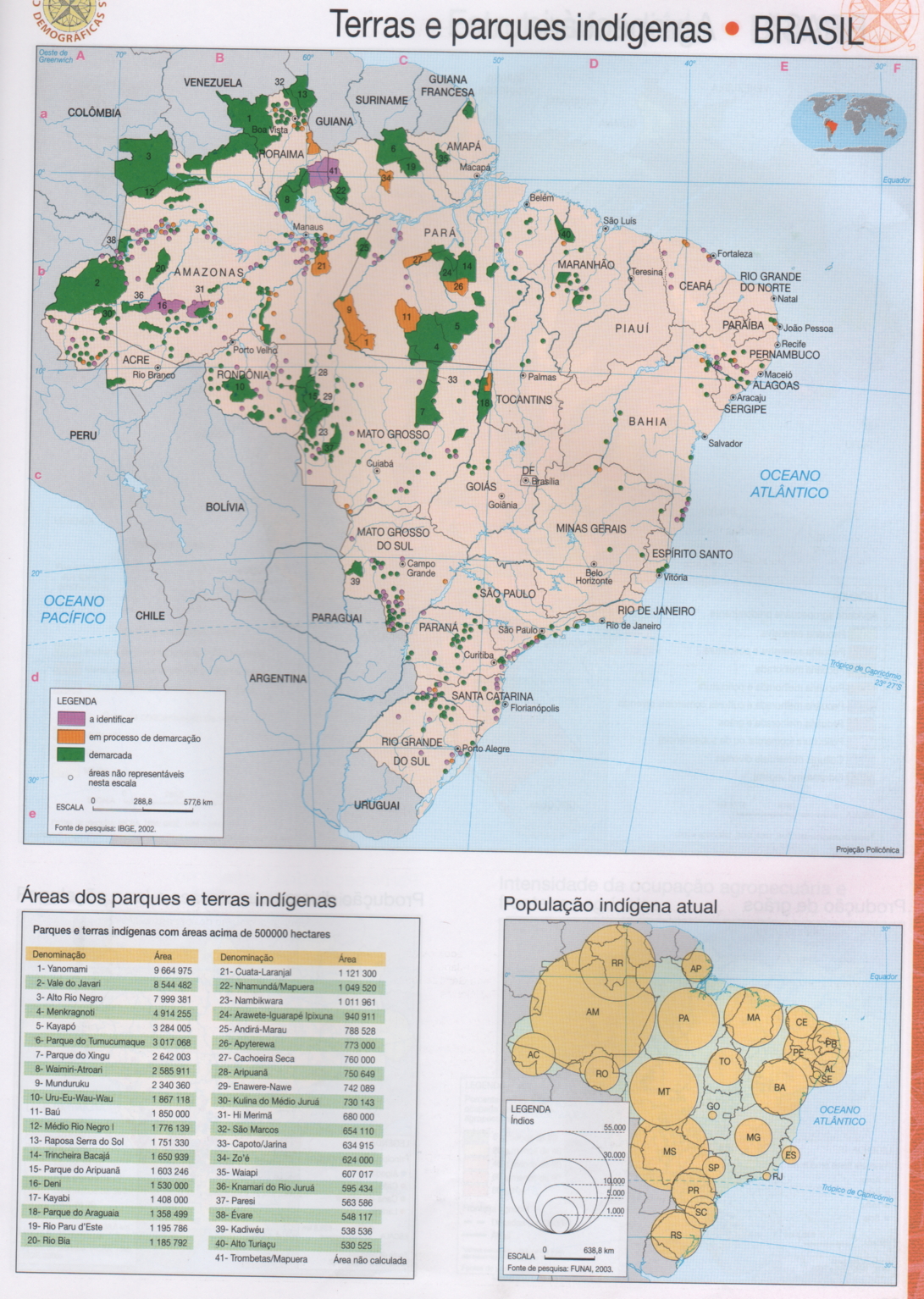 Professor Wladimir - Geografia: Mapas e estatísticas dos Indígenas no ...