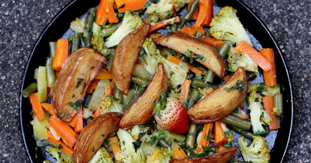 Happiness on a Plate: Boiled vegetable quick-toss salad