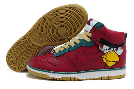 Angry Birds Red Shoes Nike SB Dunks Video Game Nikes | Rainbow nike ...