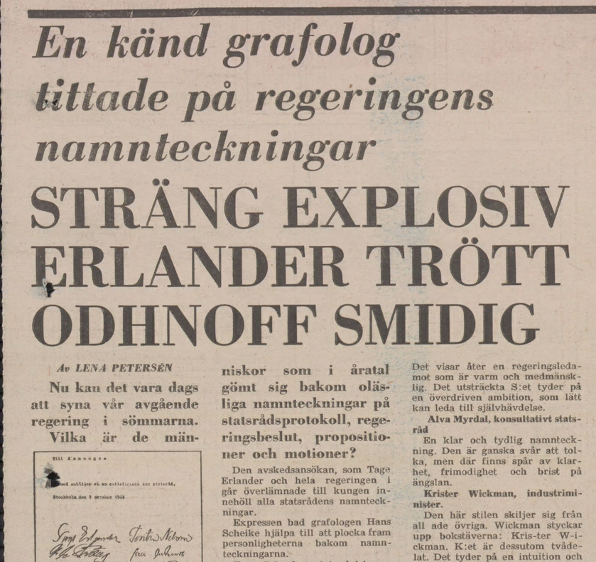 Jag vill vara farlig: Hans Scheike, grafolog med mera