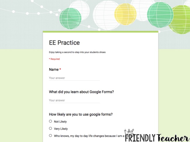 The Elementary Entourage: Going Green: Using Google Forms to Assess ...