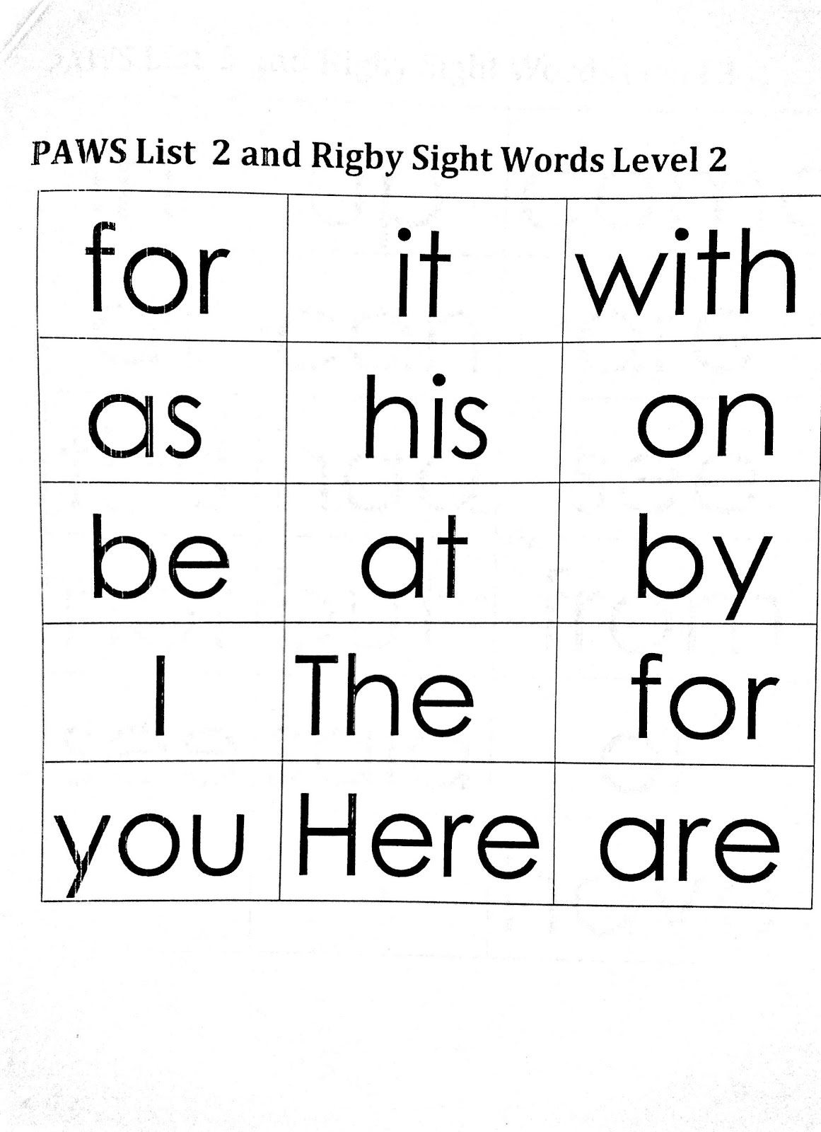 Dolch sight words second grade - classicvolf