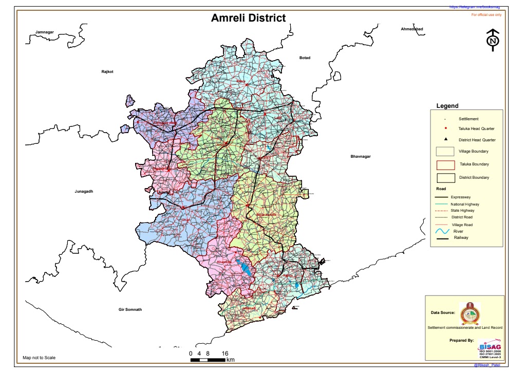 Amreli Dist Digital HD Map Pdf Download