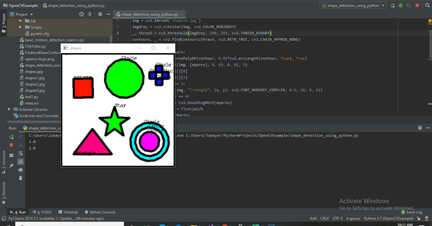 Devs Post By Jubayer Shape Detection Python Opencv