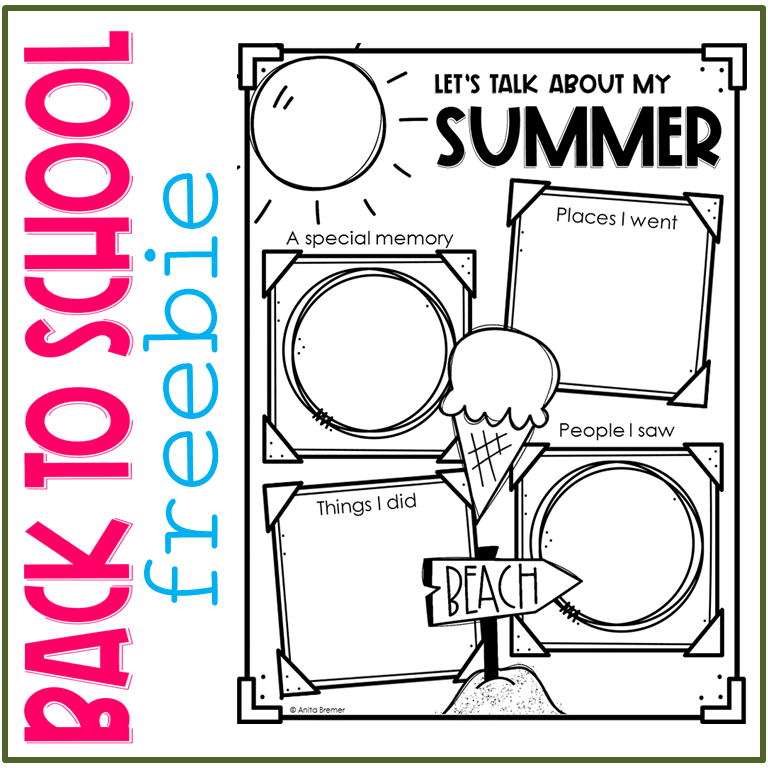 Back to School Freebie: All About My Summer | Mrs. Bremer's Class