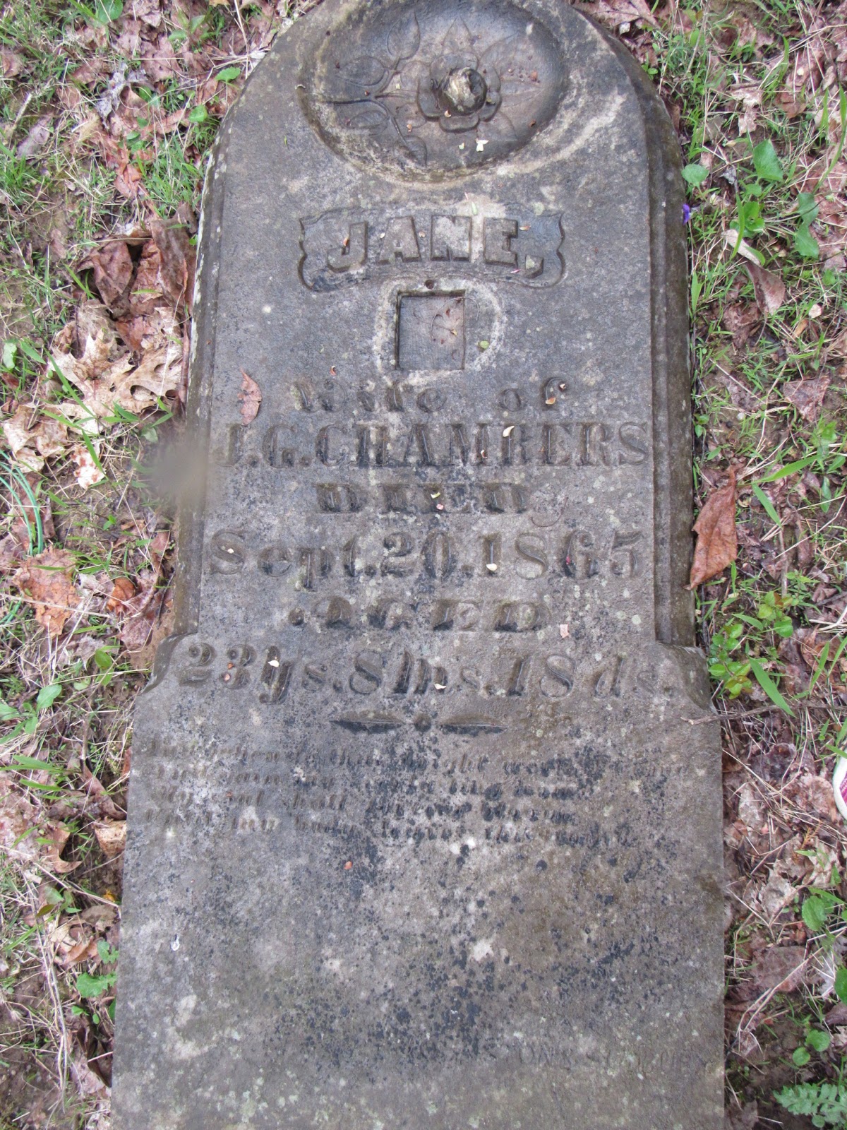 A Walk Through The Tombstones: Chambers Cemetery