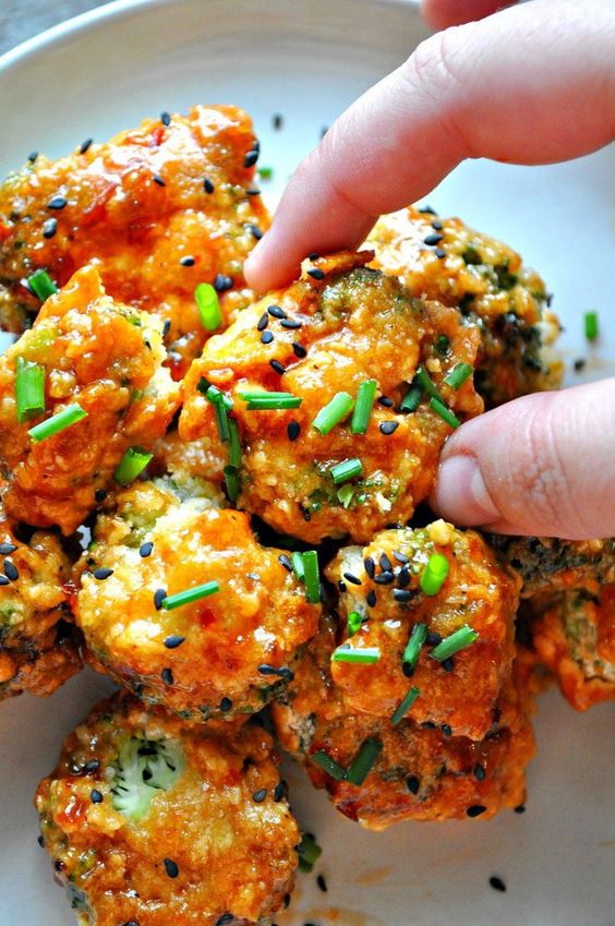 Vegan Spicy Glazed Popcorn Broccoli - My Best Cooking