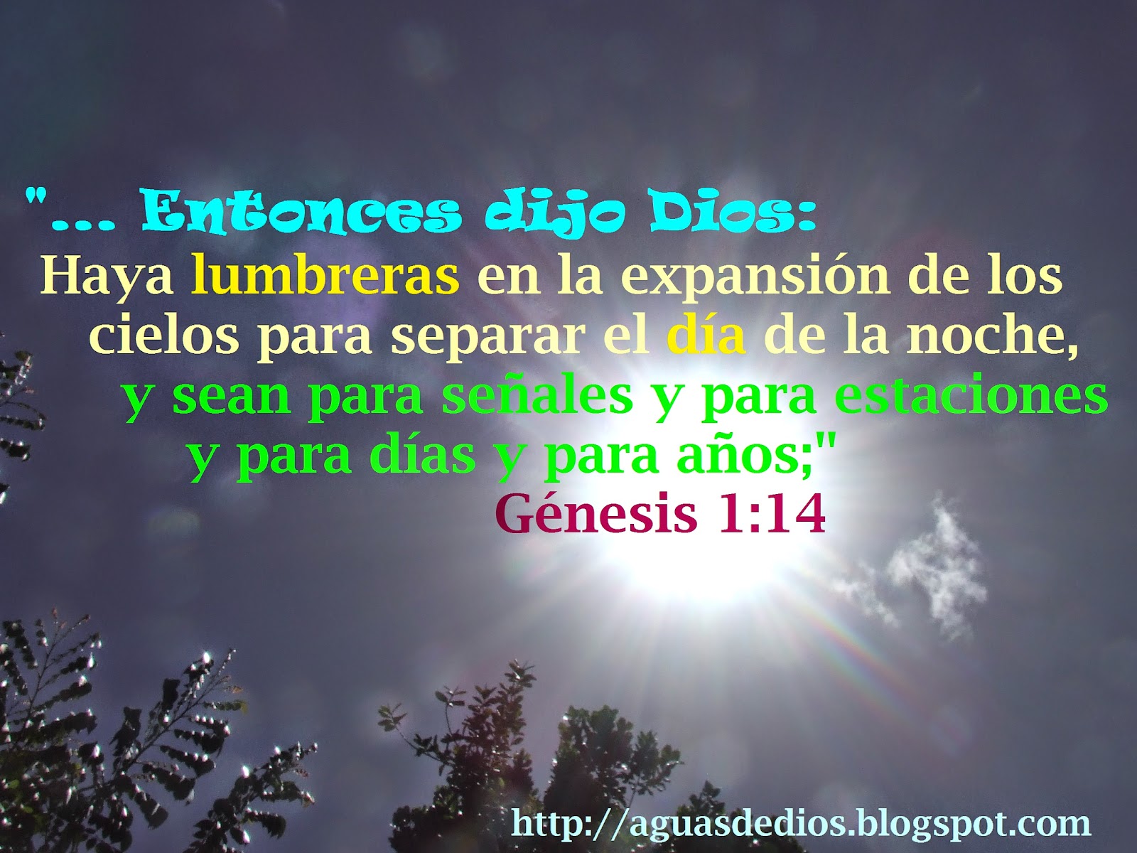 Compartamos la Palabra de Elohim: Entonces dijo Dios: Haya lumbreras en ... Compartamos la Palabra de Elohim: Entonces dijo Dios: Haya lumbreras en ...