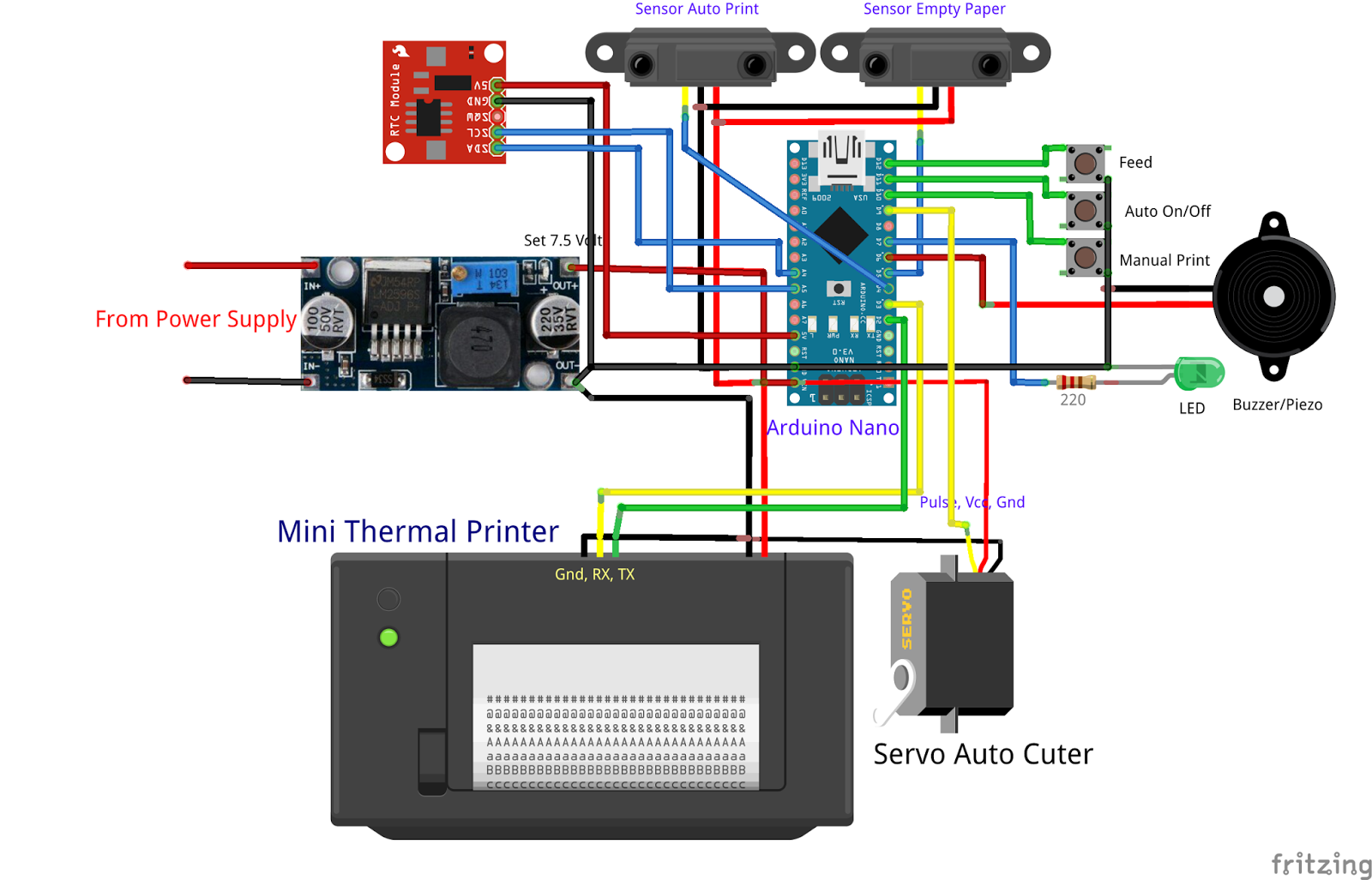 Arduino Thermal Printer Untuk Mesin Antrian Sederhana dengan Auto ...