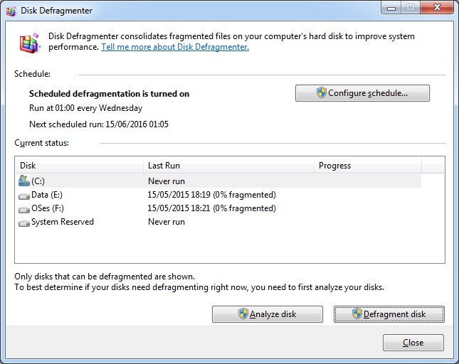 Cómo desfragmentar un disco duro