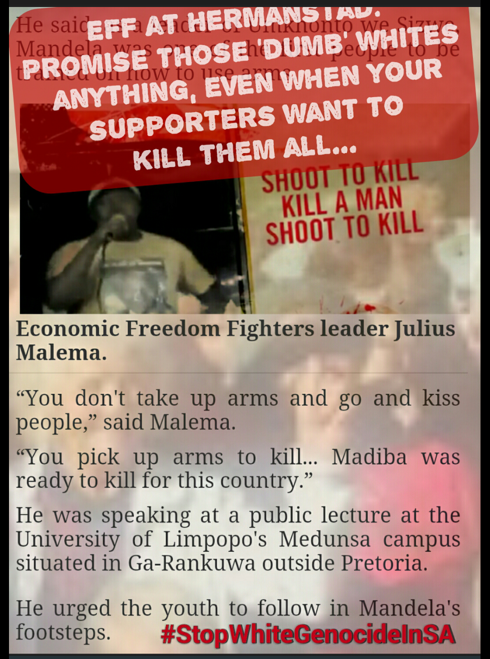 EFF at Hermanstad: Promise those 'dumb' whites anything, even when your ...