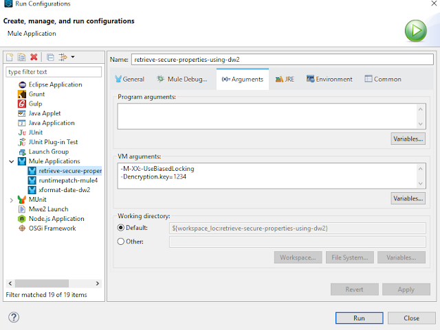 Securing configuration properties in mule - CloudServicesTutorial