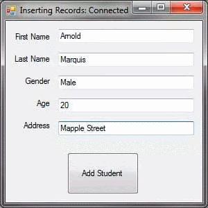 How to insert values into table from windows form application - Free Source code Download ...