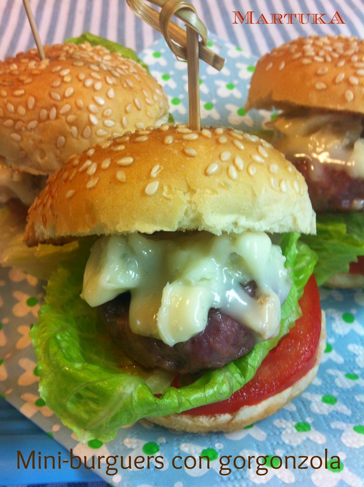 Las recetas de Martuka: Mini-Burguers De Ternera Con Gorgonzola