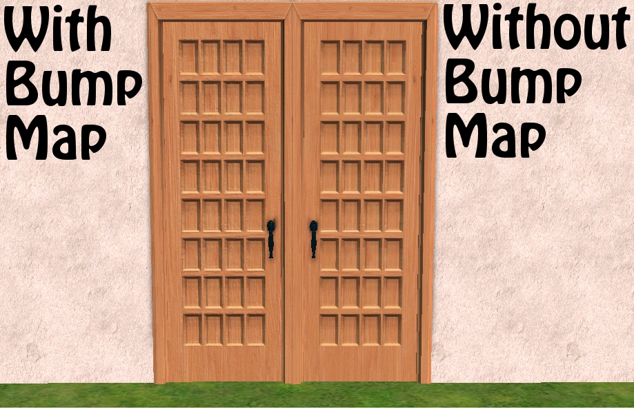 TheNinthWaveSims: The Sims 2 - Bump Map for Base Game Club Door 1
