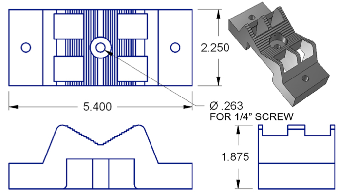 Pipe Fastening System: UV Durable Universal Pipe Clamp: CAD drawings ...