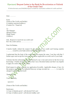 Write Letters online: Request letter to Bank for Re-activation ...