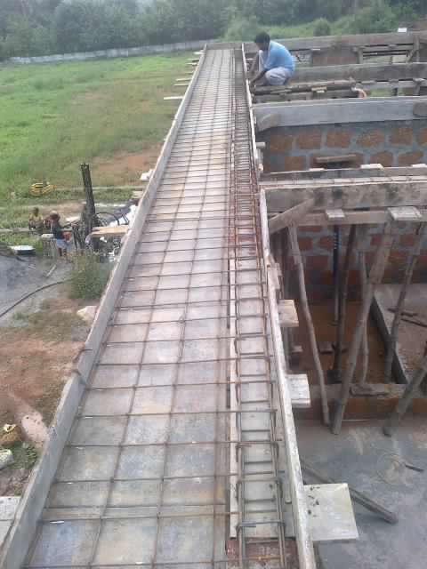 Bhanudas @ Pathiripala, Palakkad: First Floor Lintel Casting And Floor PCC