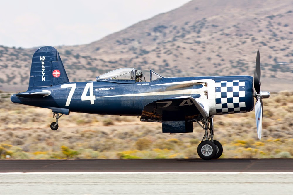 Just A Car Guy: F2G Super Corsair “Race 74” lifts off at the 2011 Reno ...
