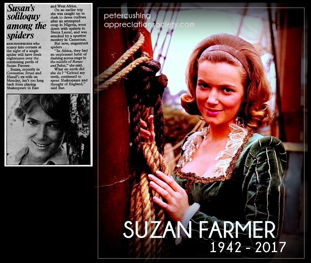 PETERCUSHINGBLOG.BLOGSPOT.COM (PCASUK): SUZAN FARMER 1942 - 2017