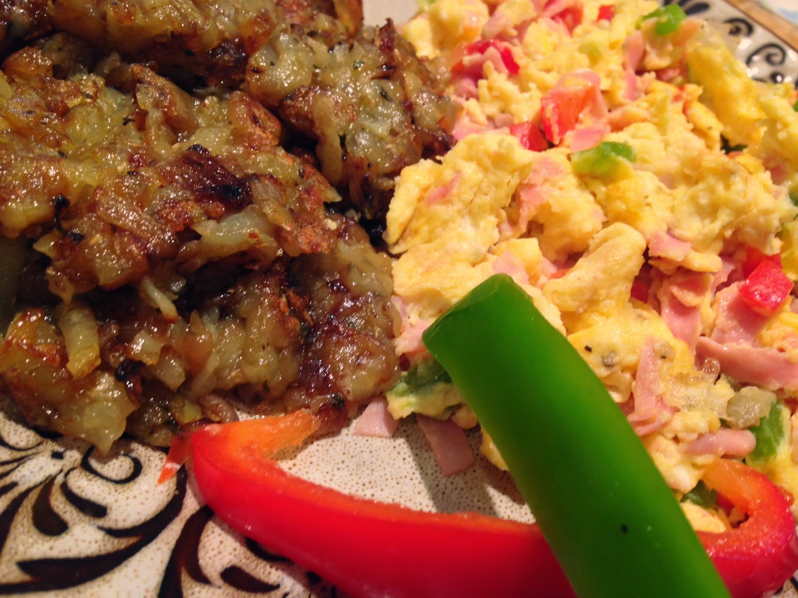 Health & Lifestyle Management : Western Scramble With Hash Browns