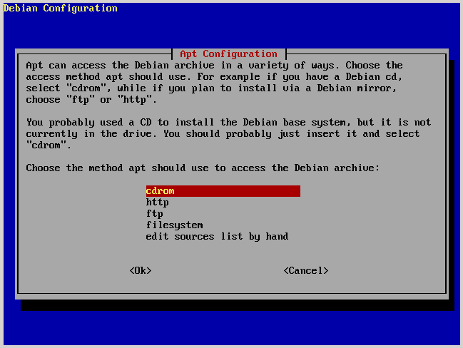 UsuarioDebian: Instalar Debian 3.0 "Woody"