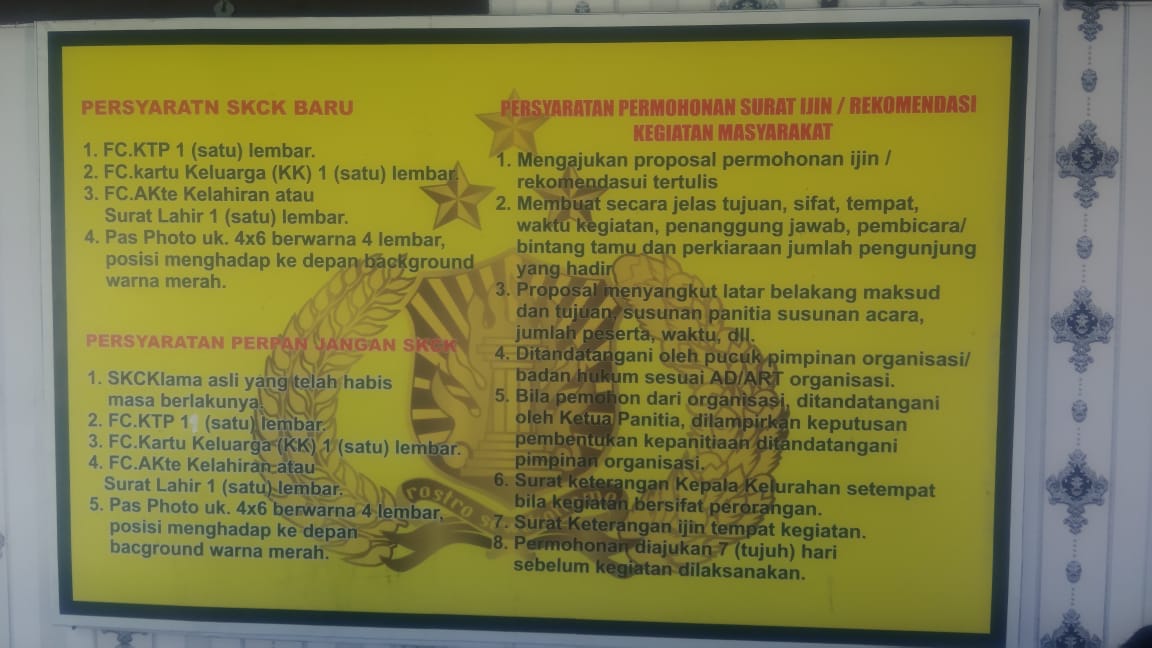 Syarat dan Prosedur Membuat SKCK Offline dan Online di Polsek Tembalang ... Syarat dan Prosedur Membuat SKCK Offline dan Online di Polsek Tembalang ...