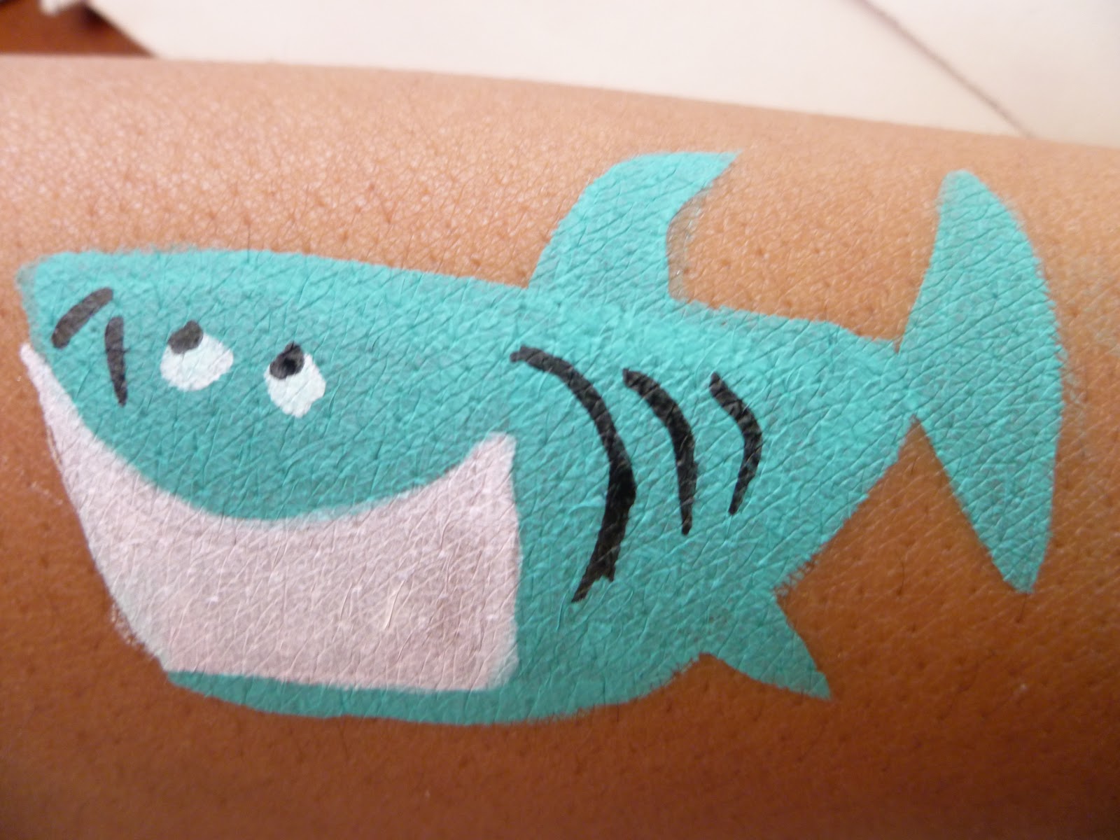 A Day in the Life Of Rachel: Quick Cheek Art: How to Face Paint a Shark