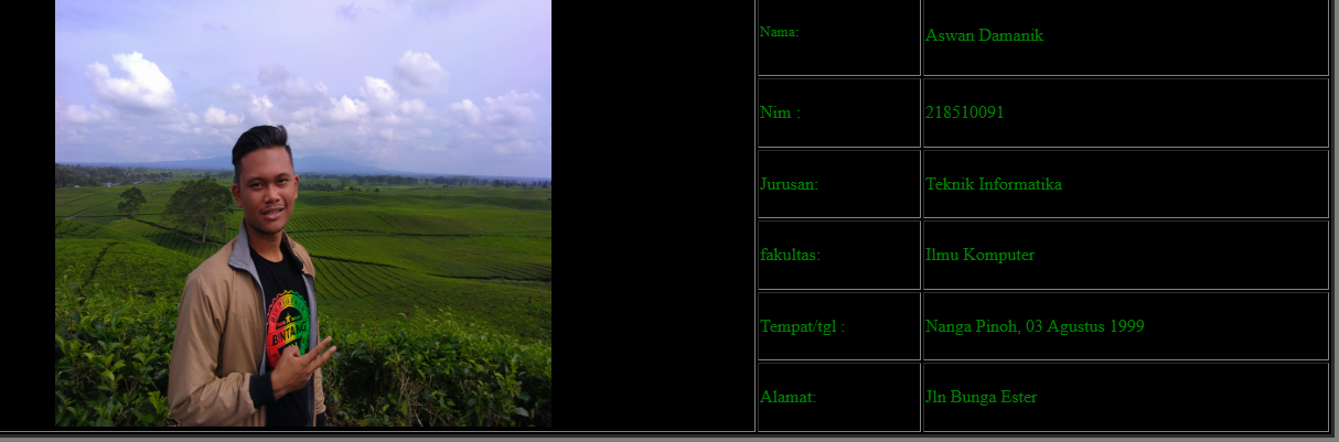 Cara Membuat Tabel Biodata Diri Dengan Html Membuat Biodata Diri Dengan ...