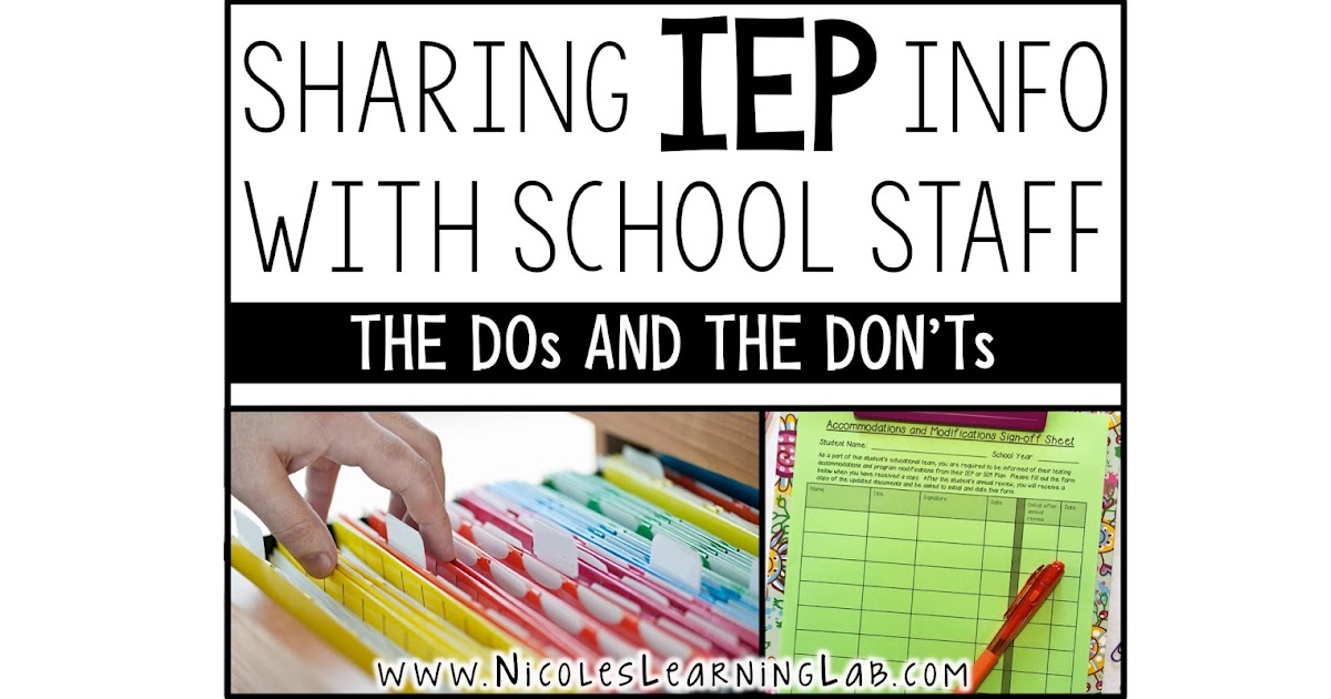 Sharing IEP Information with School Staff | Learning Lab