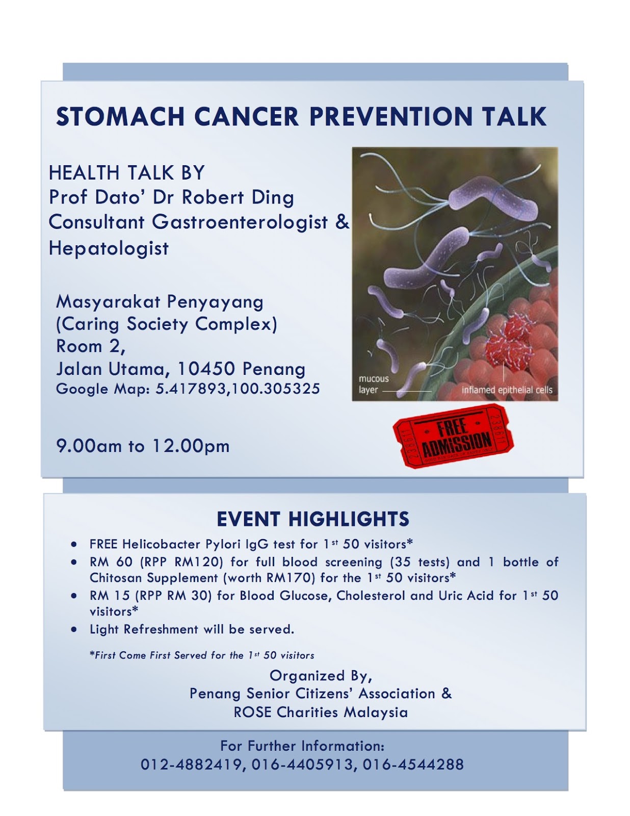 PenHealth Events: Stomach Cancer Prevention Talk