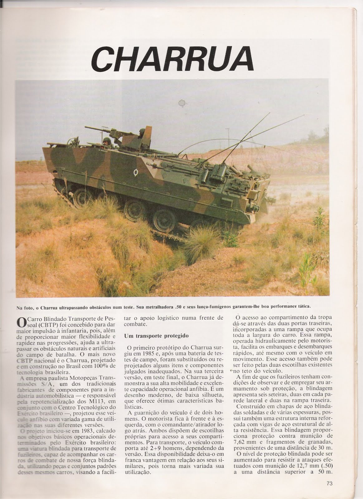 Viaturas Brasil: CHARRUA - Carro Blindado Transporte de Pessoal