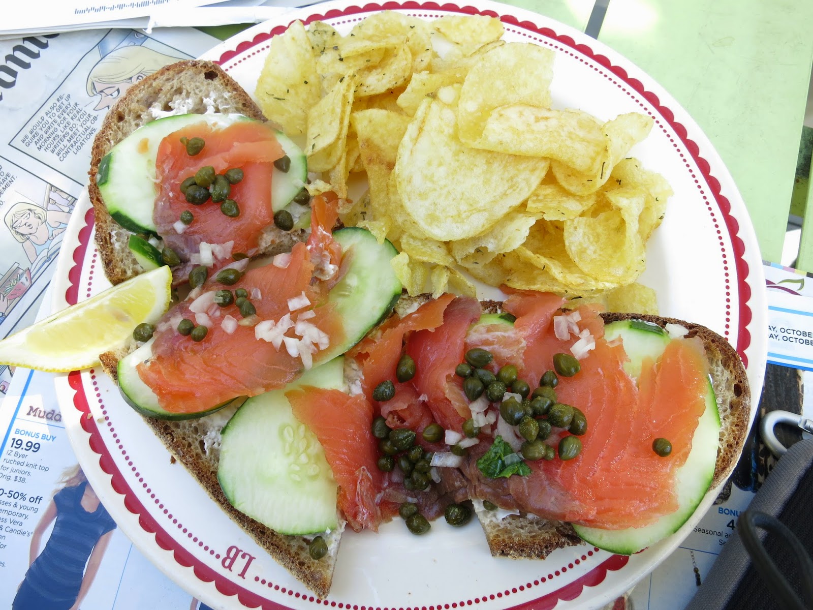 pieces of m: Smoked Salmon + Mascarpone Cheese + Cucumber + Capers On ...