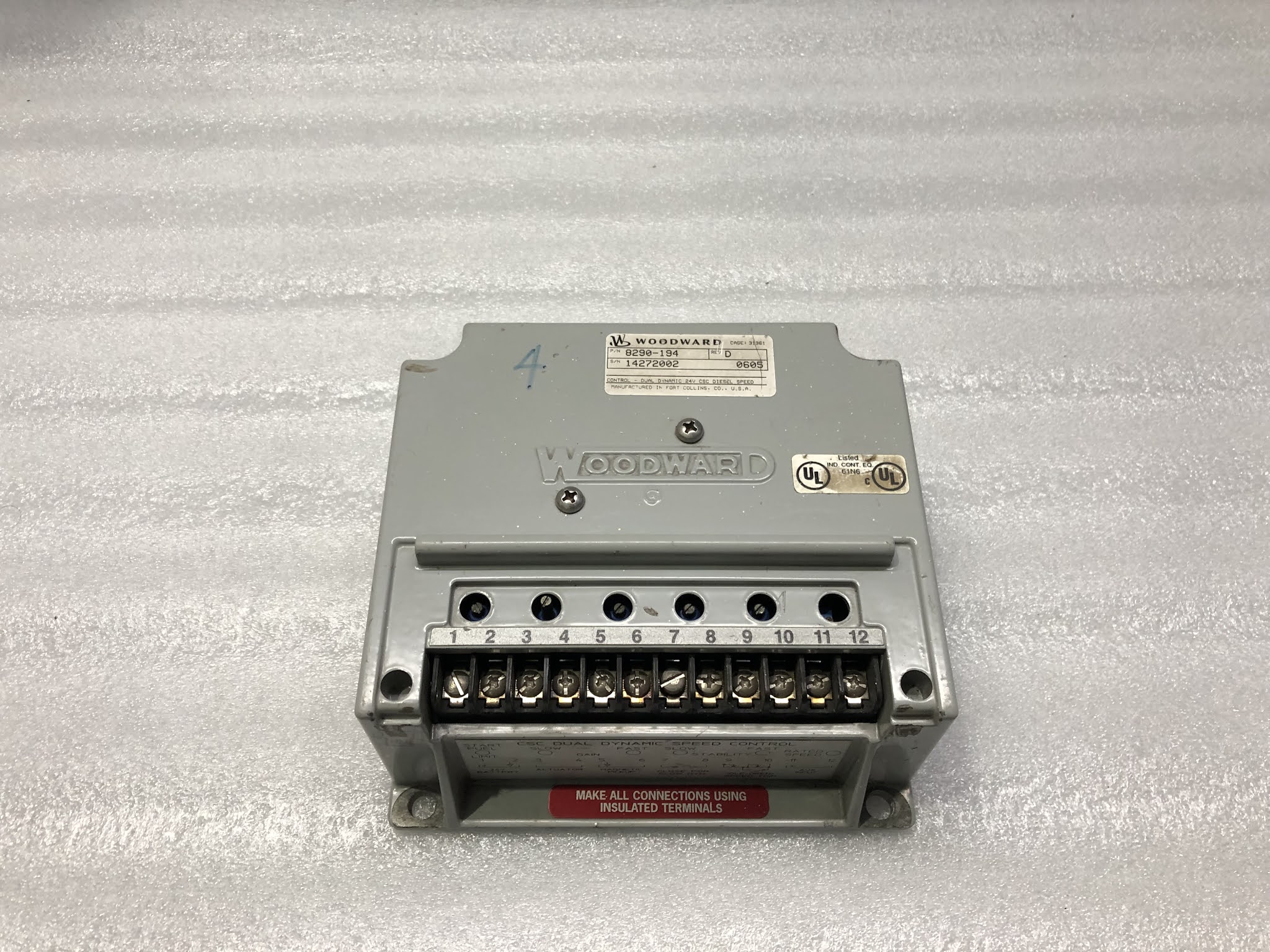 WOODWARD 8290-194 DUAL DYNAMIC 24V DIESEL SPEED CONTROLLER