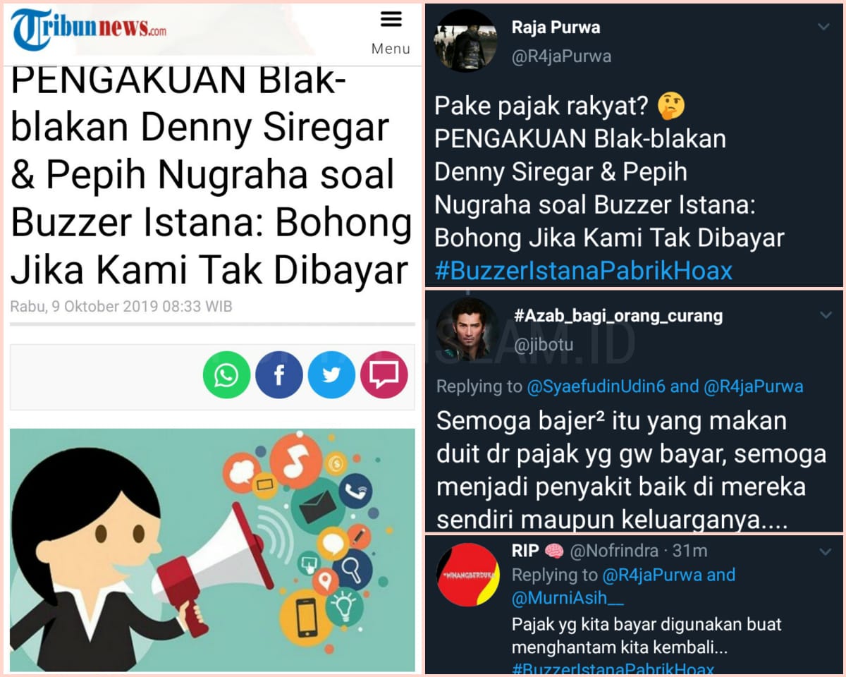 Tanggapi Pengakuan Blak-Blakan Buzzer Istana yang Mengaku Dibayar ... Tanggapi Pengakuan Blak-Blakan Buzzer Istana yang Mengaku Dibayar ...