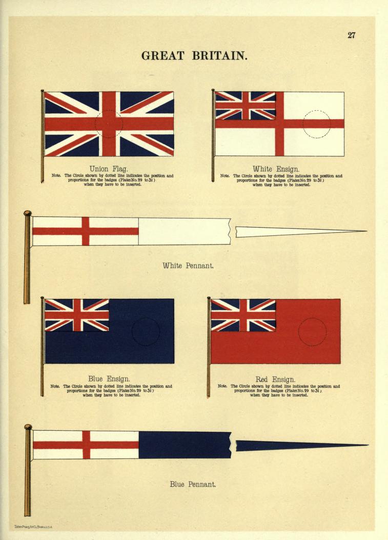 mochi thinking: Flags of maritime nations (1899) （navy Department）US ...