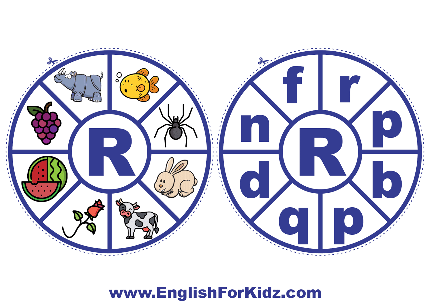 Letter R Worksheets, Flash Cards, Coloring Pages